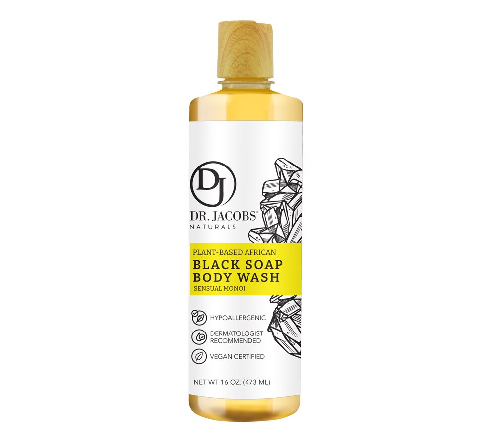 Dr Jacobs Naturals African Black Soap Body Wash Sensual Monoi 16