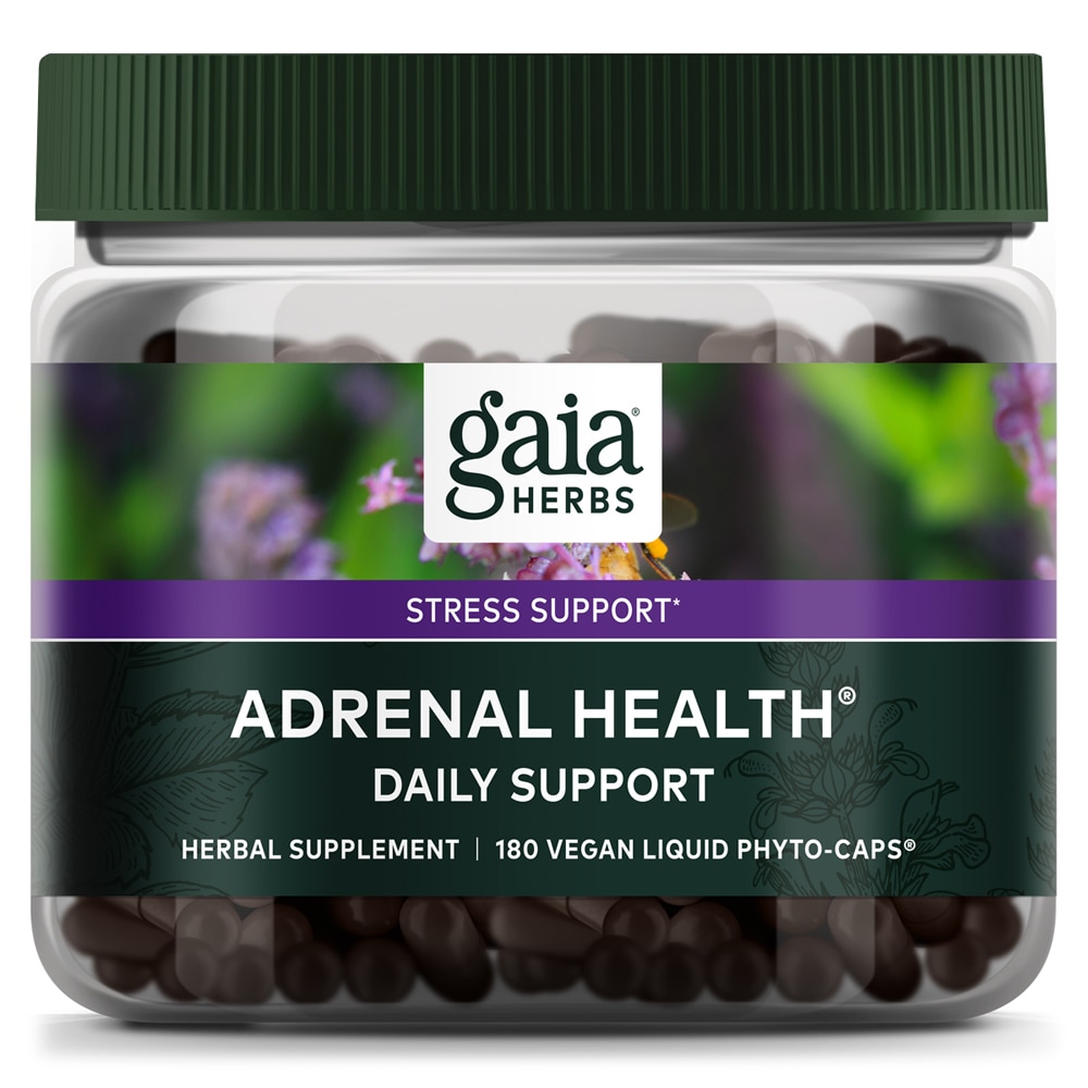 Gaia Herbs Adrenal Health Daily Support 180 Vegan Liquid Phyto Caps
