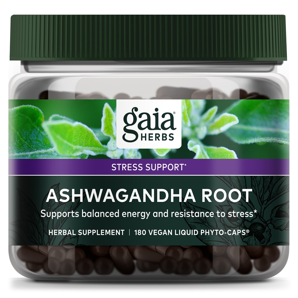 Gaia Herbs Ashwagandha Root 180 Vegan Liquid Phyto Caps Vitacost