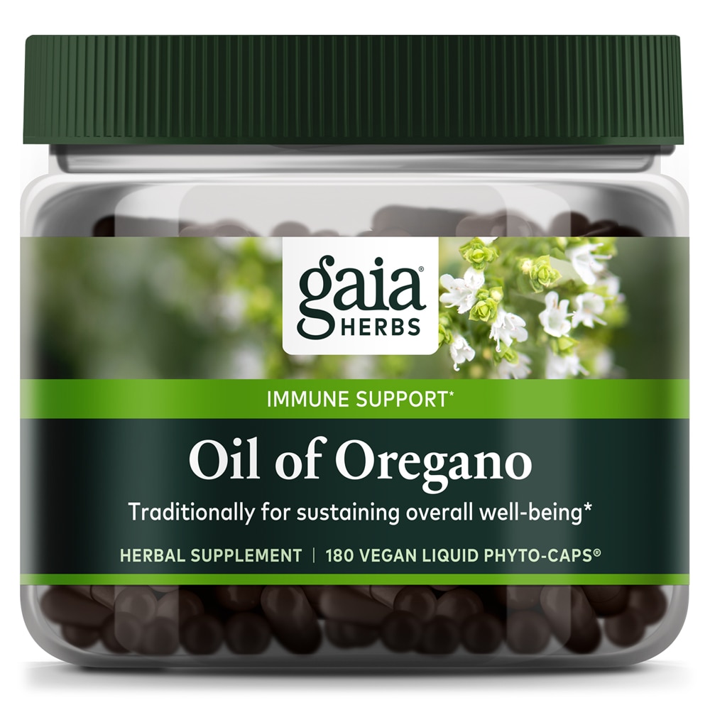 Gaia Herbs Oil Of Oregano 180 Vegan Liquid Phyto Caps Vitacost