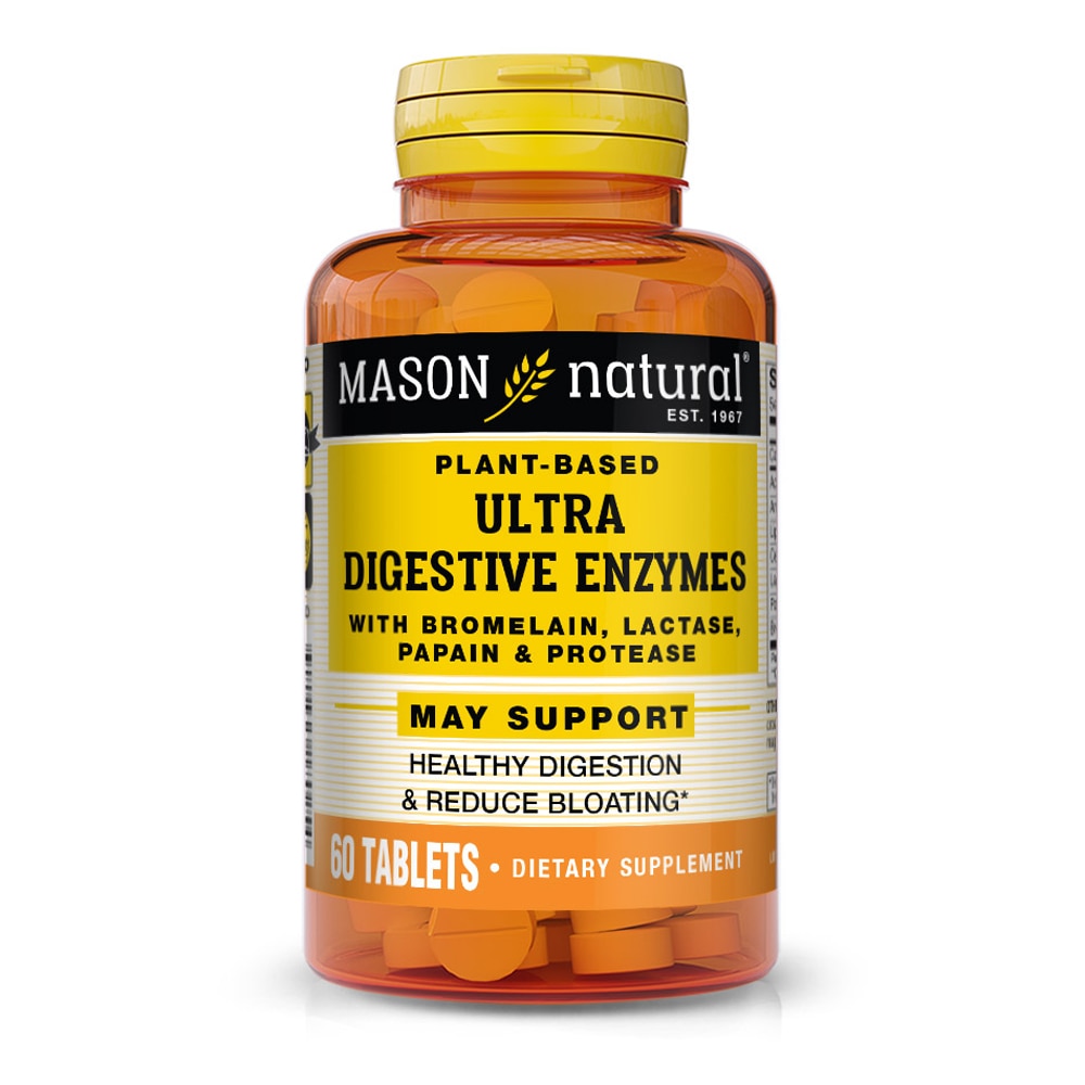 Mason Natural Ultra Digestive Enzymes Plant Based -- 60 Tablets - Vitacost Mason Natural Ultra Digestive Enzymes Plant Based -- 60 Tablets - Vitacost