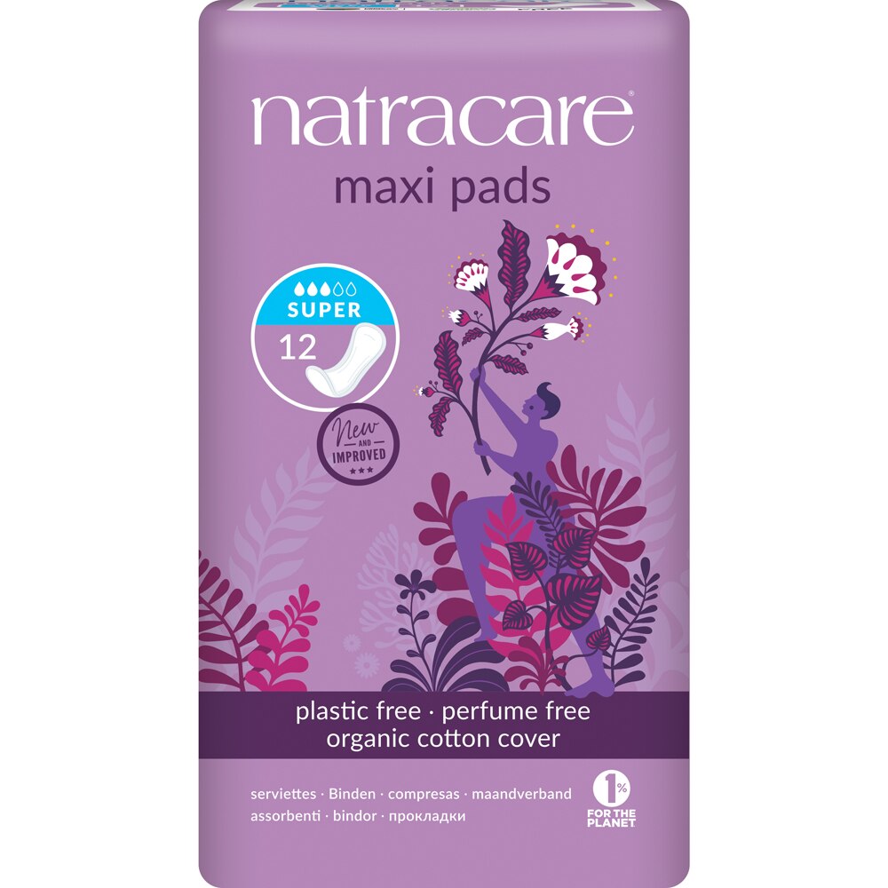 Natracare Natural Feminine Maxi Pads-Super -- 12 Pads - Vitacost Natracare Natural Feminine Maxi Pads-Super -- 12 Pads - Vitacost
