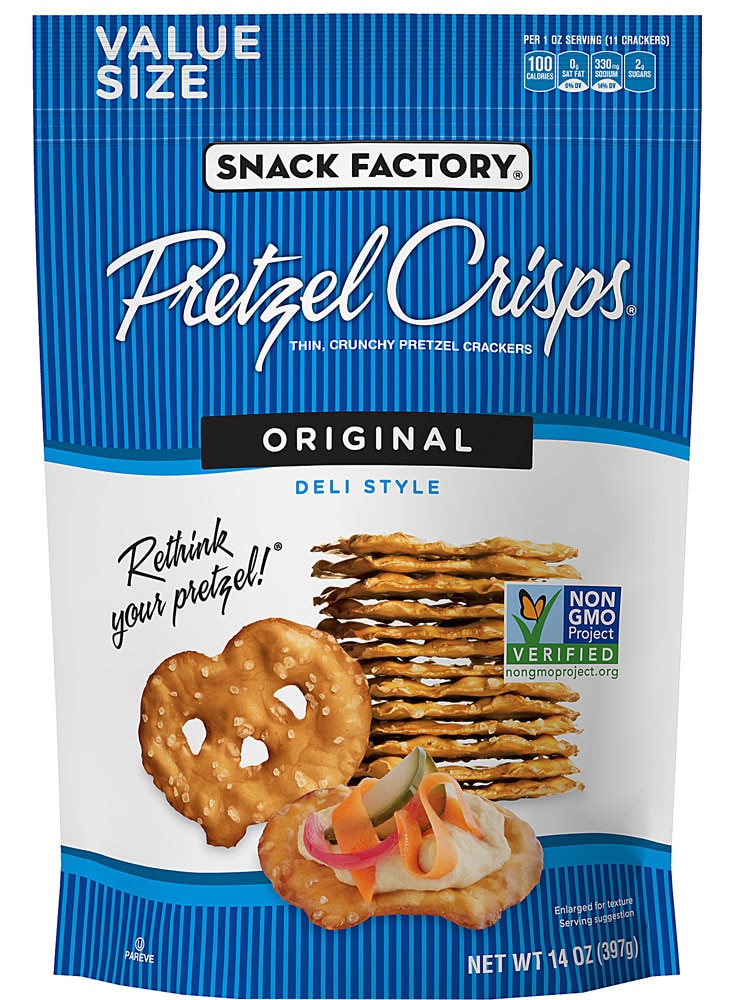 Snack Factory Pretzel Crisps Value Size Original 14 Oz Vitacost