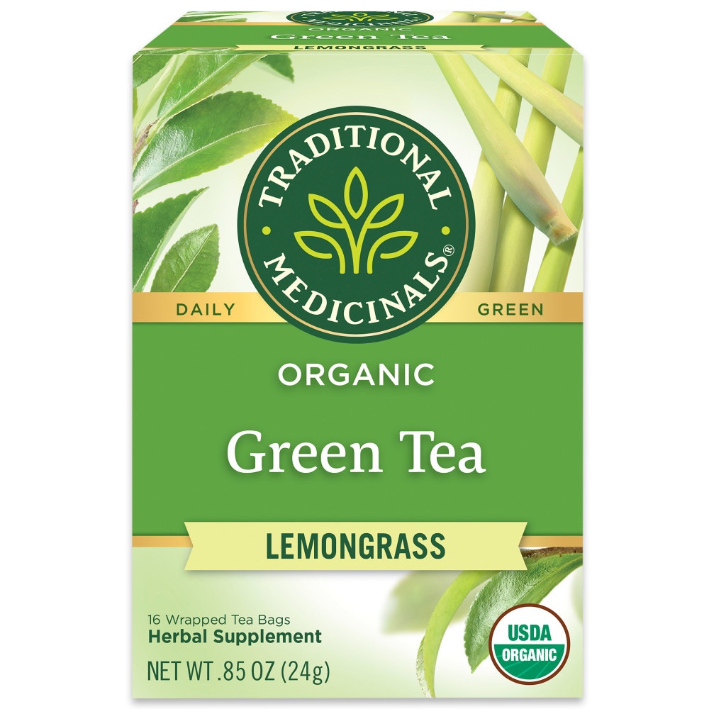 Traditional Medicinals Organic Green Tea Lemongrass 16 Tea Bags