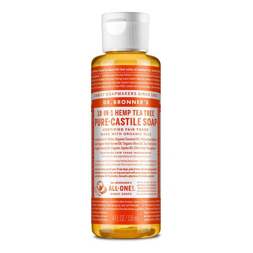 Dr. Bronner s Organic Pure Castile Liquid Soap Hemp Tea Tree 4 fl oz Vitacost