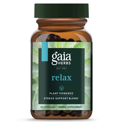 Gaia Herbs Relax Stress Support Blend 30 Capsules Vitacost