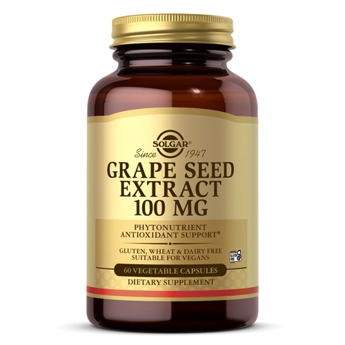 Solgar Grape Seed Extract -- 100 mg - 60 Vegetable Capsules - Vitacost Solgar Grape Seed Extract -- 100 mg - 60 Vegetable Capsules - Vitacost