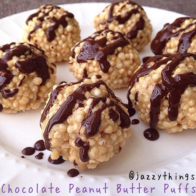 Chocolate Peanut Butter Puffs
