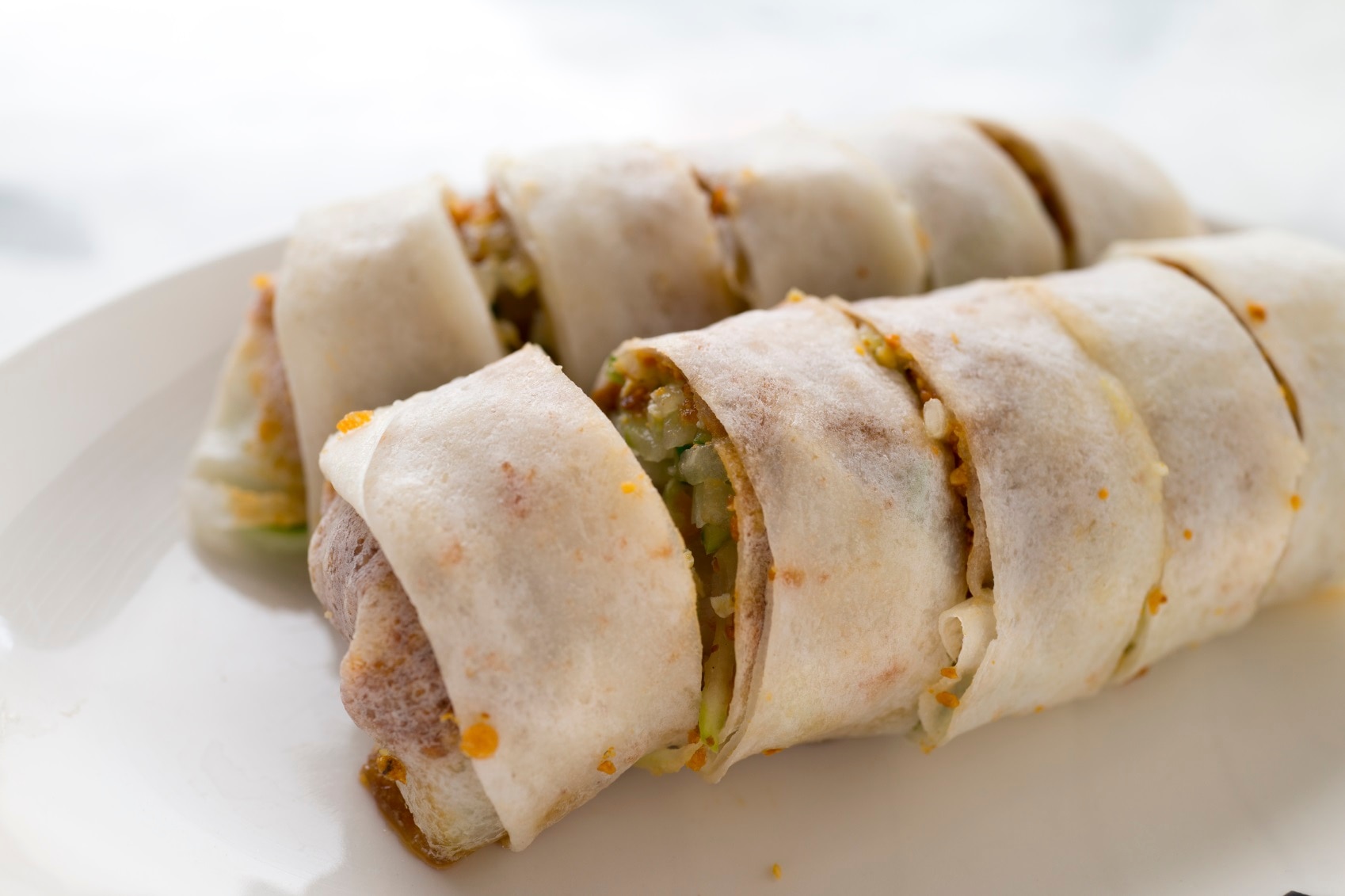 Coconut Wraps With Almond Butter & Chia Seeds