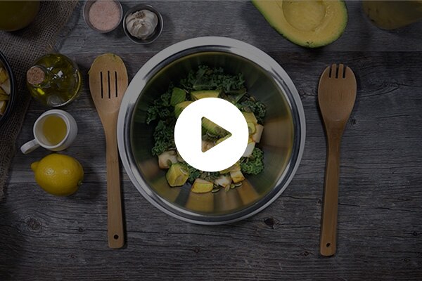 Spring Detox Salad With Kale, Avocado & Pears