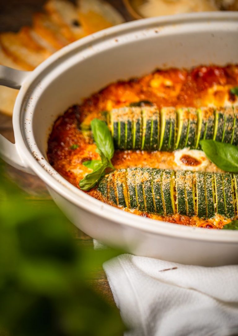 Baked Hasselback Zucchini Parmesan | Vitacost Blog