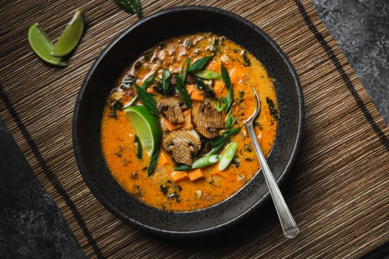 Spicy Peanut Soup with Sweet Potato & Kale | Vitacost Blog