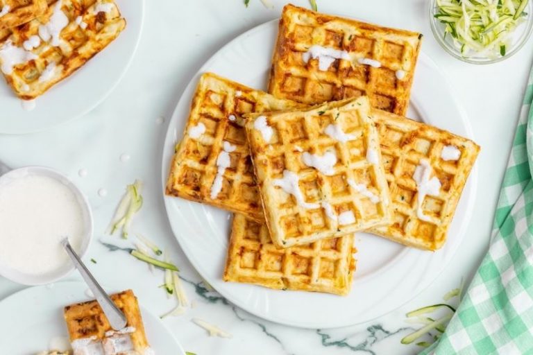 Savory Zucchini Waffles (Gluten-Free)